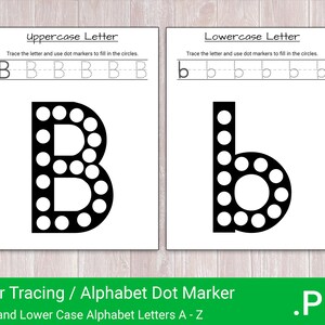 Letter Tracing Alphabet Dot Marker Upper and Lower Case | Do A Dot ...