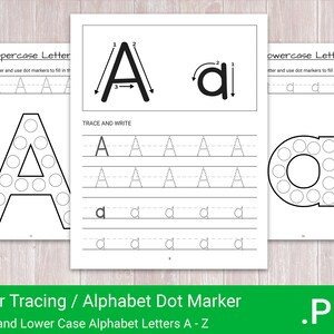 Letter Tracing / Alphabet Dot Marker Upper and Lower Case Alphabet ...