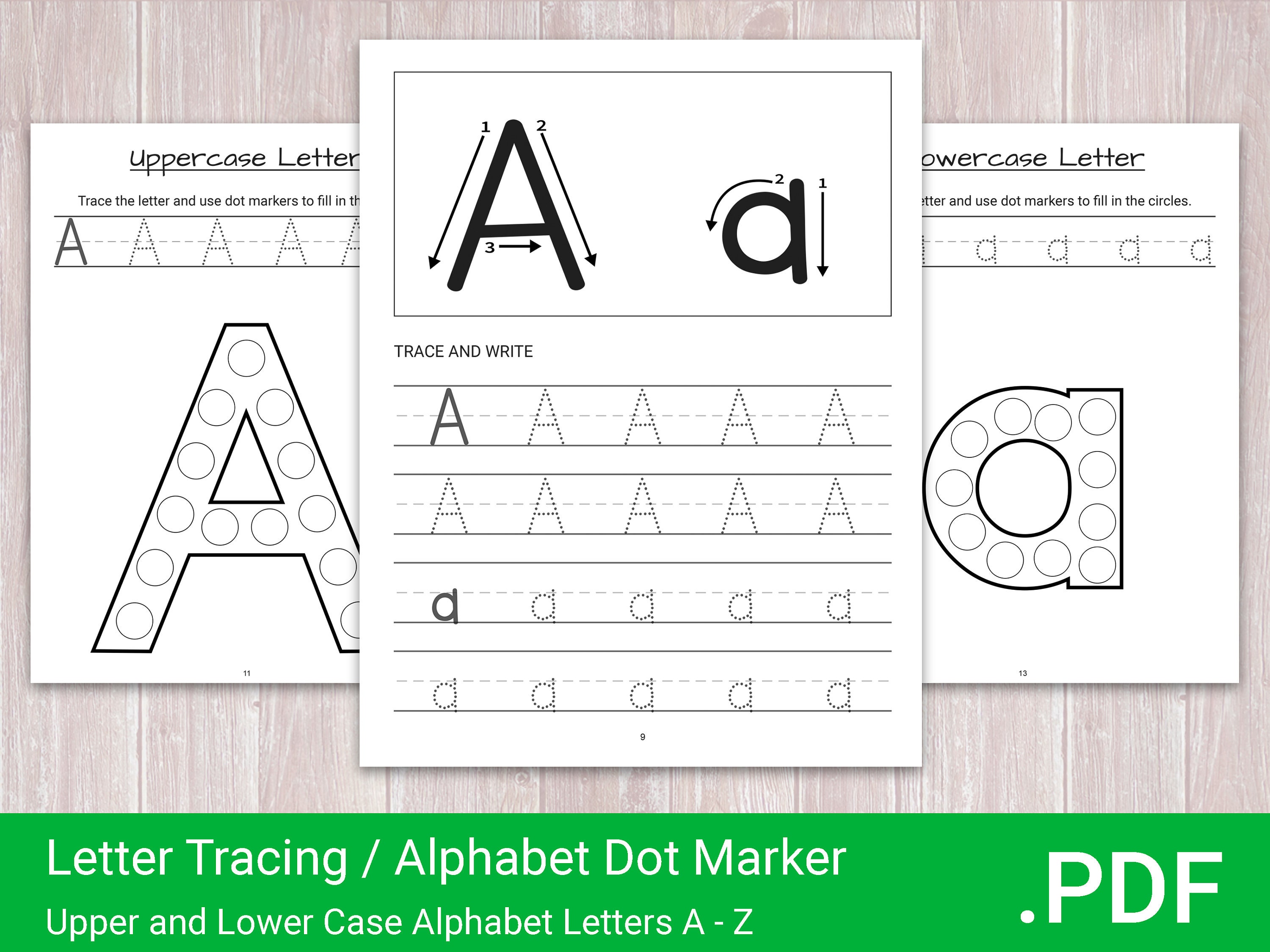 Letter Tracing / Alphabet Dot Marker Upper and Lower Case Alphabet ...