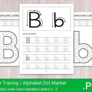 Letter Tracing / Alphabet Dot Marker Upper and Lower Case Alphabet ...