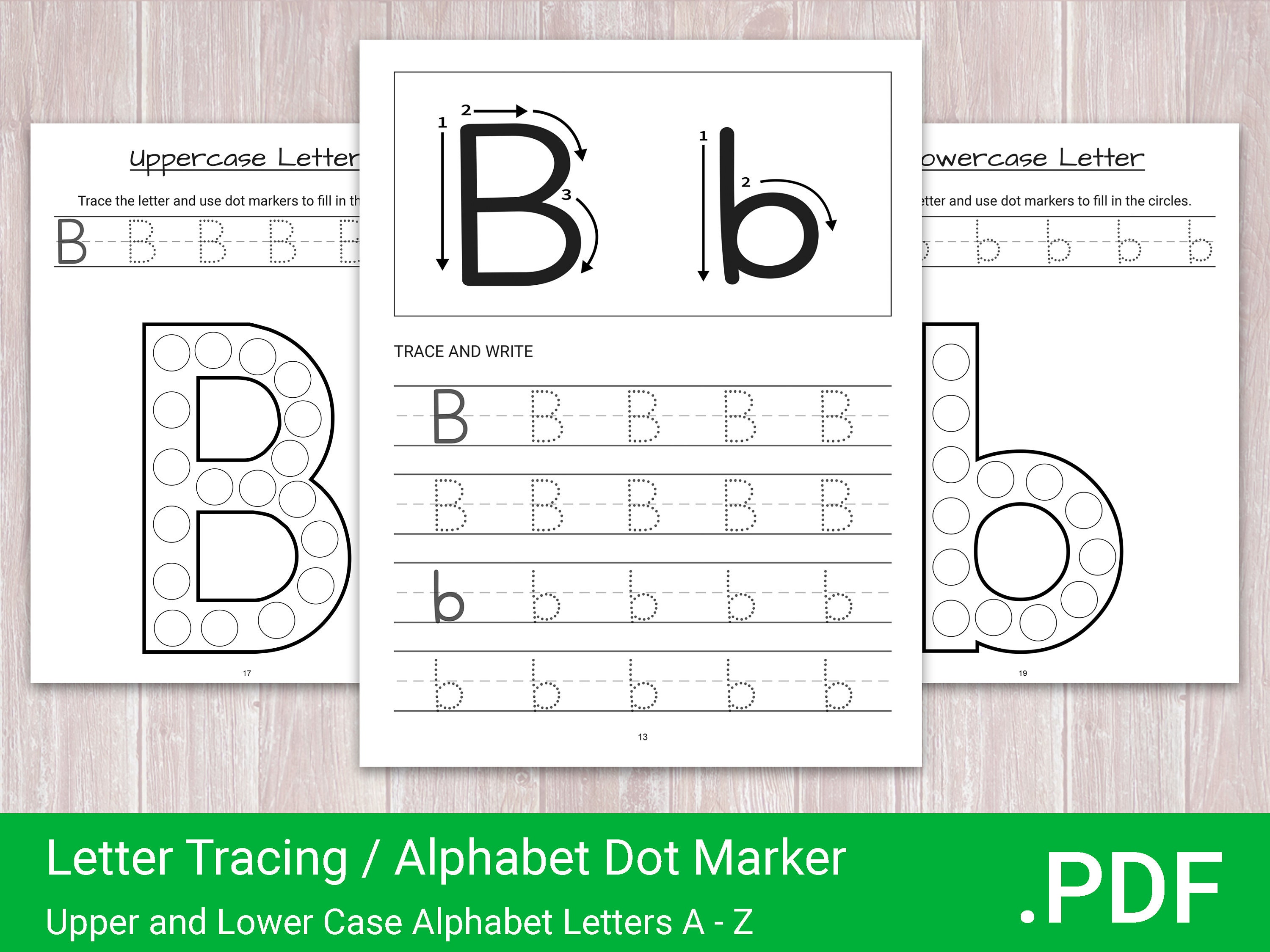 Letter Tracing / Alphabet Dot Marker Upper and Lower Case Alphabet ...