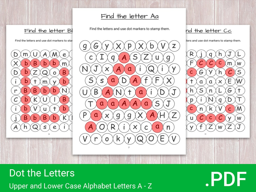 Dot the Letters | Upper and Lower Case Alphabet Letters A - Z | Free ...
