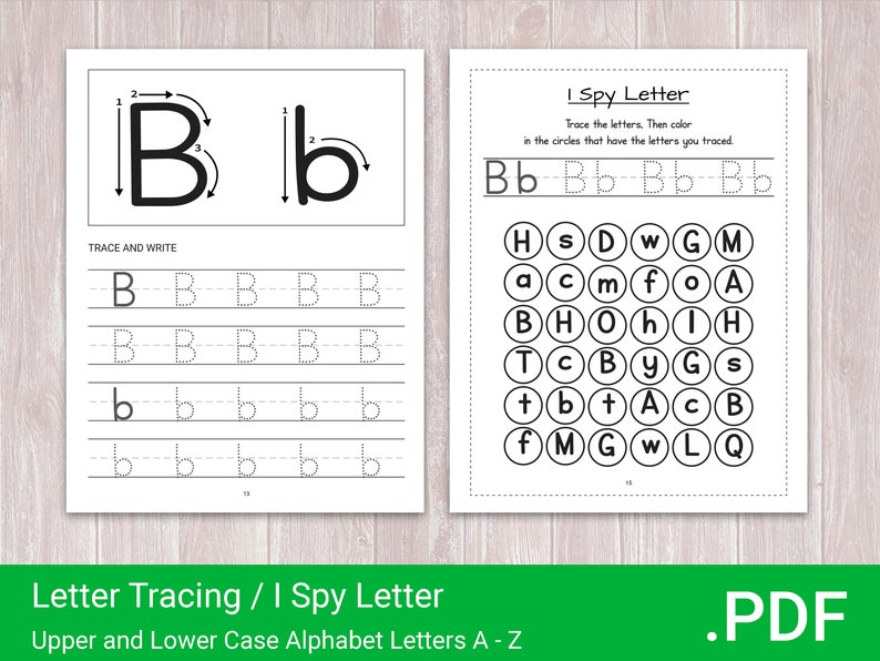 Letter Tracing | I Spy Letter Upper and Lower Case | Alphabet Letters A ...