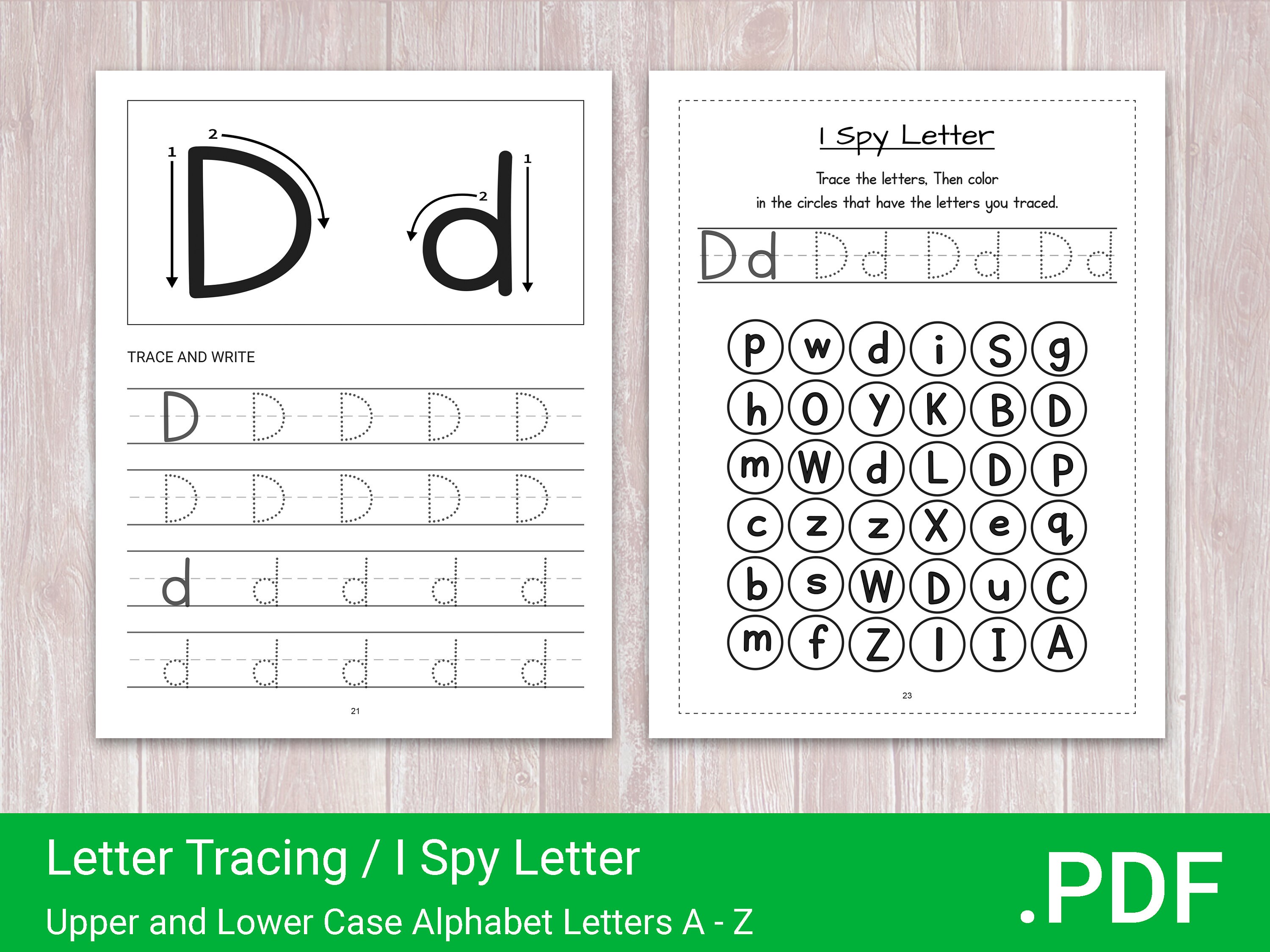 Letter Tracing | I Spy Letter Upper and Lower Case | Alphabet Letters A ...
