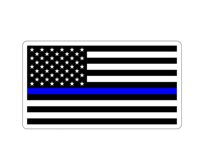 Flag Sticker Back the Blue Sticker Police Sticker Cop Wife Sticker Thin ...