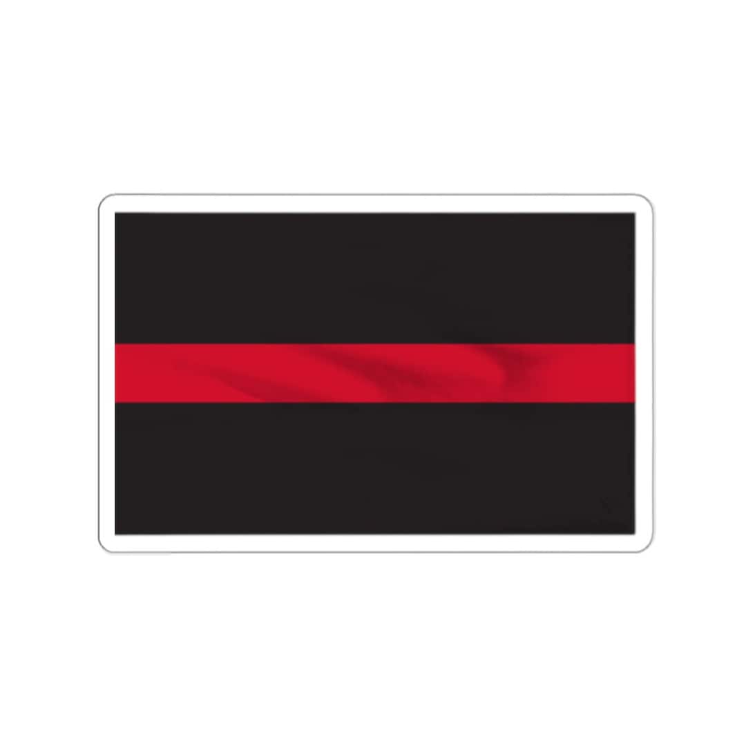 Thin Red Line Sticker Firefighter Department American First Responder ...
