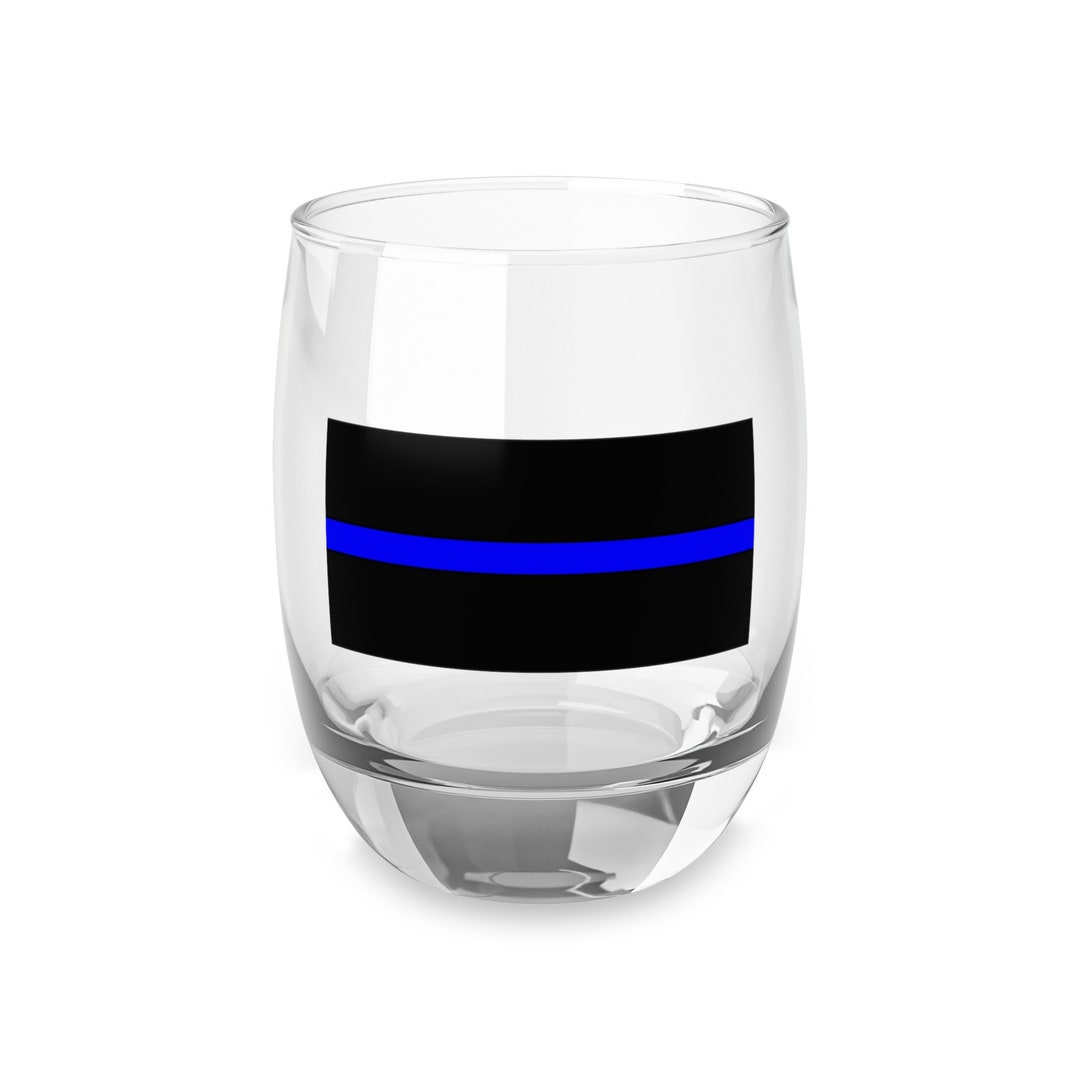 Thin Blue Line Whiskey Glass - Etsy