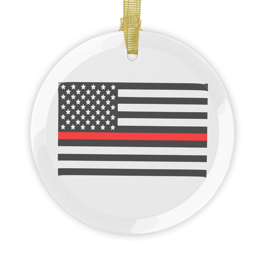 Firefighter Glass Ornaments - Etsy