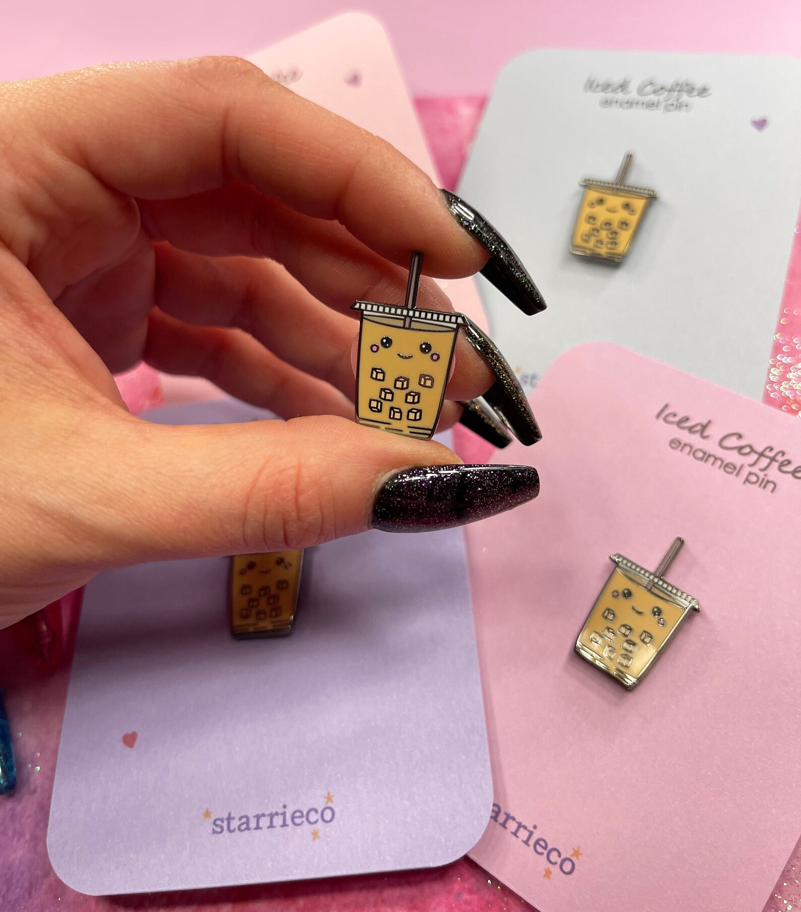 Iced Coffee Enamel Pin - Cute Pins - Cool Pins - Kawaii Pins - Etsy