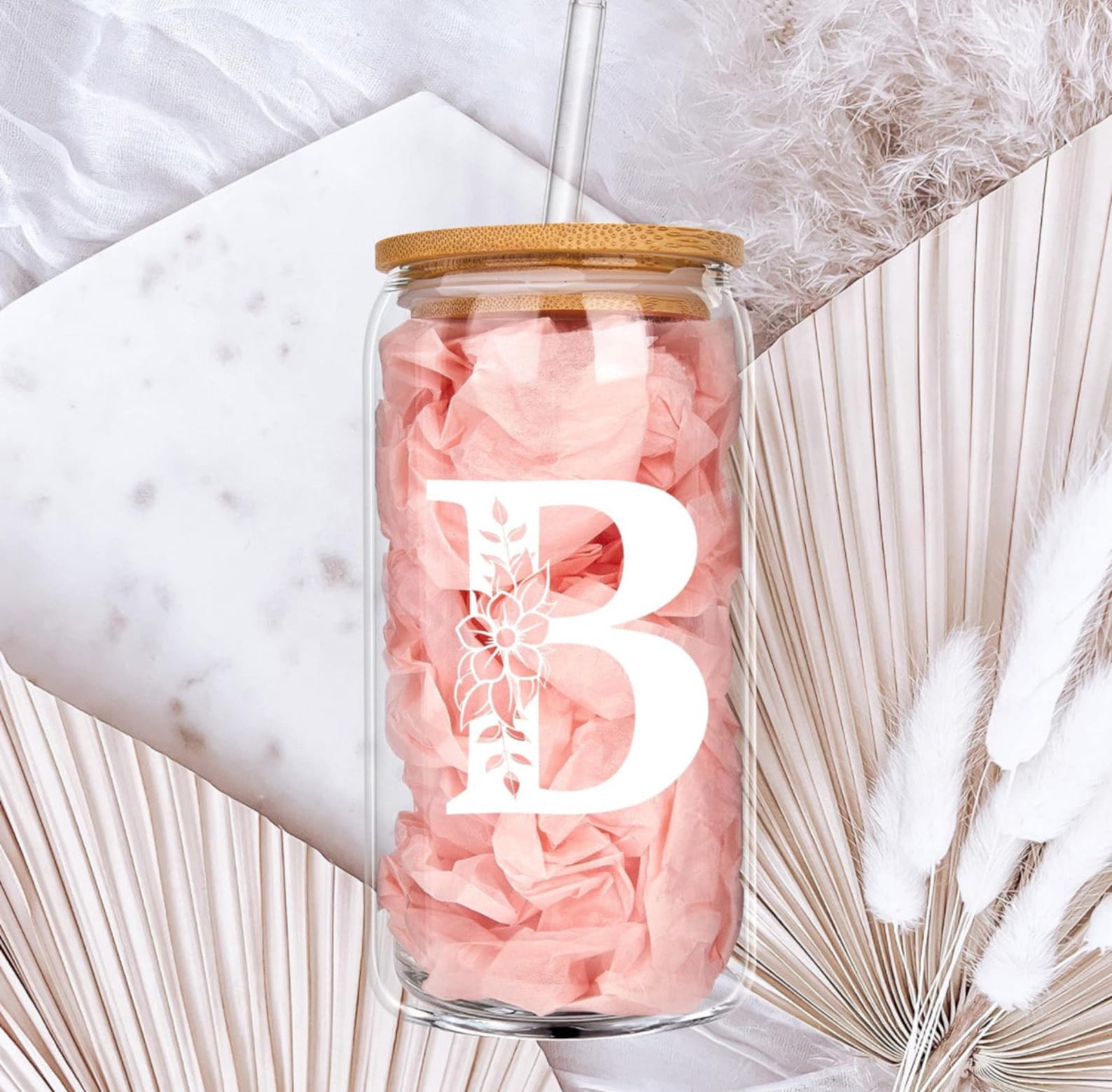 Personalized Gifts for Women, Monogrammed Glass Cups With Lids and ...