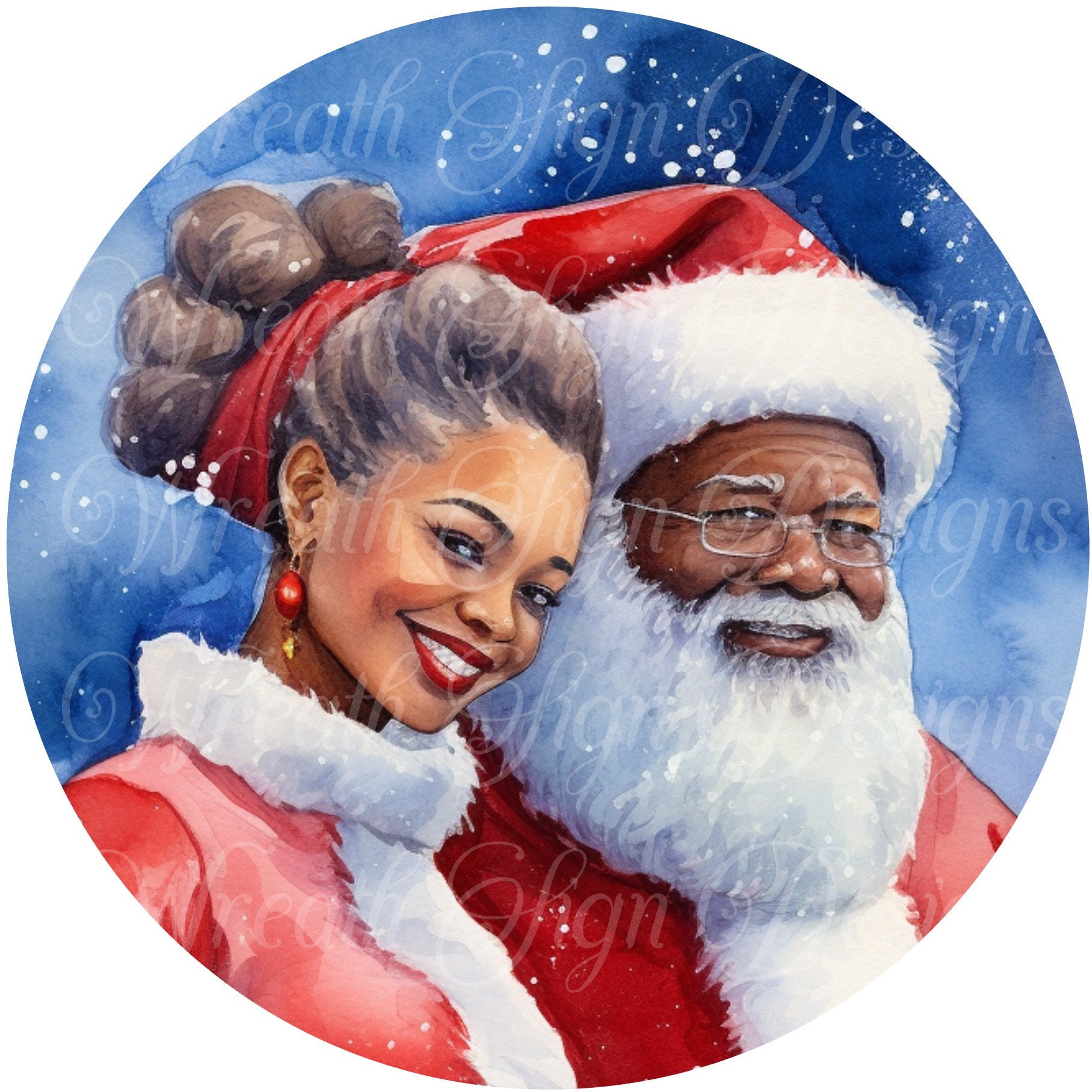 African American Melanin Santa Claus and Mrs. Claus - Etsy