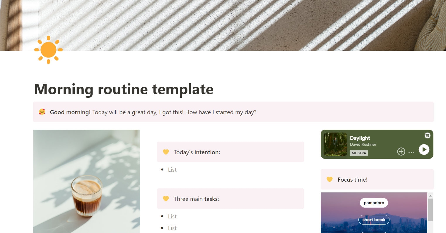 Digital Bullet Journal Morning Routine Spread - Etsy