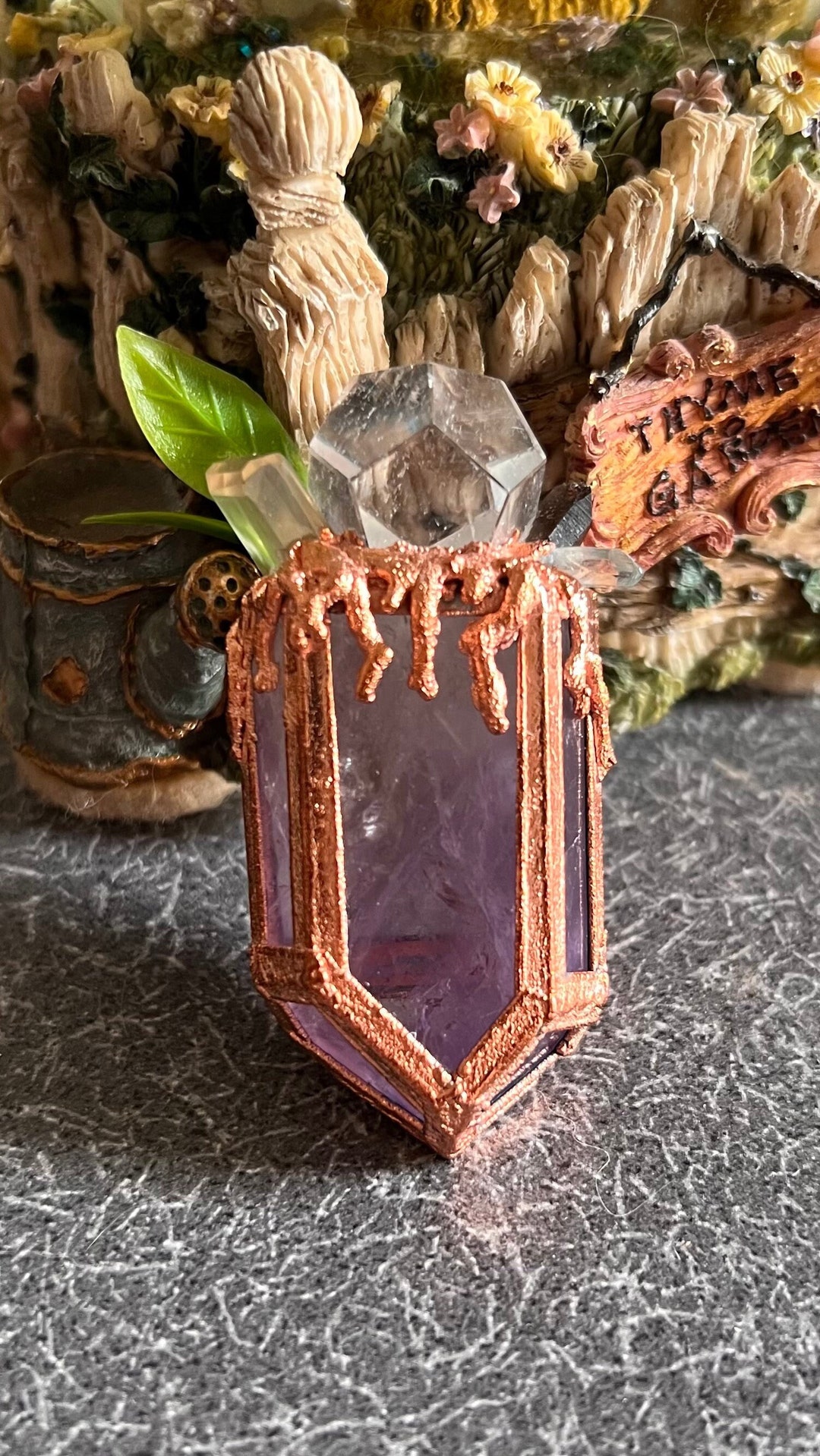 Amethyst Crystal Point, Oregon Sunstone, Quartz Dodecahedron, Aqua Aura ...