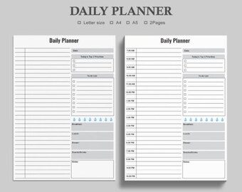 Printable Daily Routine, Daily Planner,happy Planner,daily Checklist ...