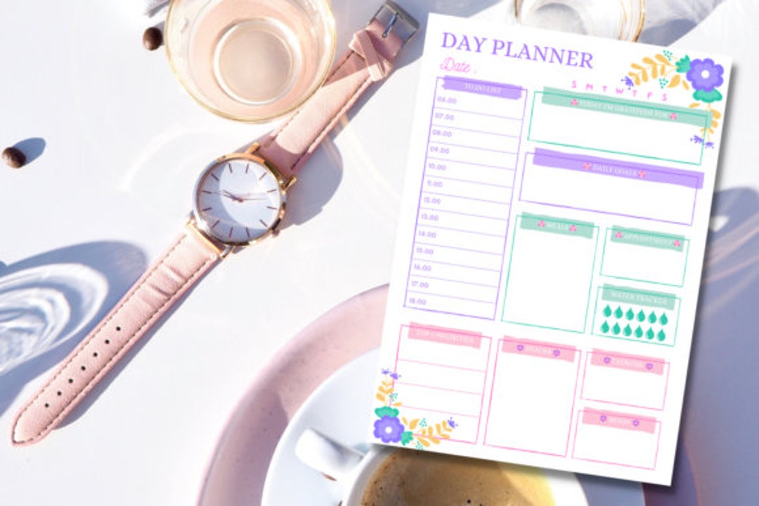 Colorful Daily Planner Day Planner Pages - Etsy