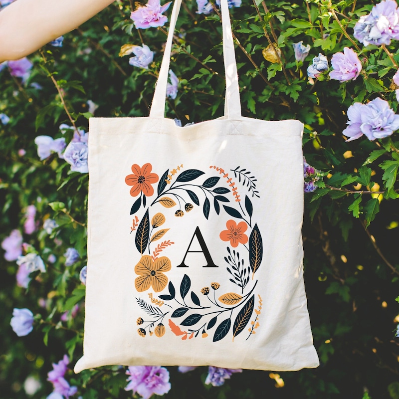 Monogram Tote Bag - Etsy