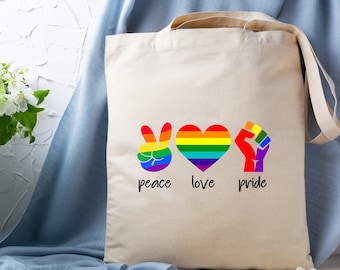 Mermaid Tote Bag Rainbow Totes Watercolor Tote Bag Pride Totes LGBTQ ...