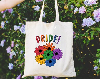 Mermaid Tote Bag Rainbow Totes Watercolor Tote Bag Pride Totes LGBTQ ...