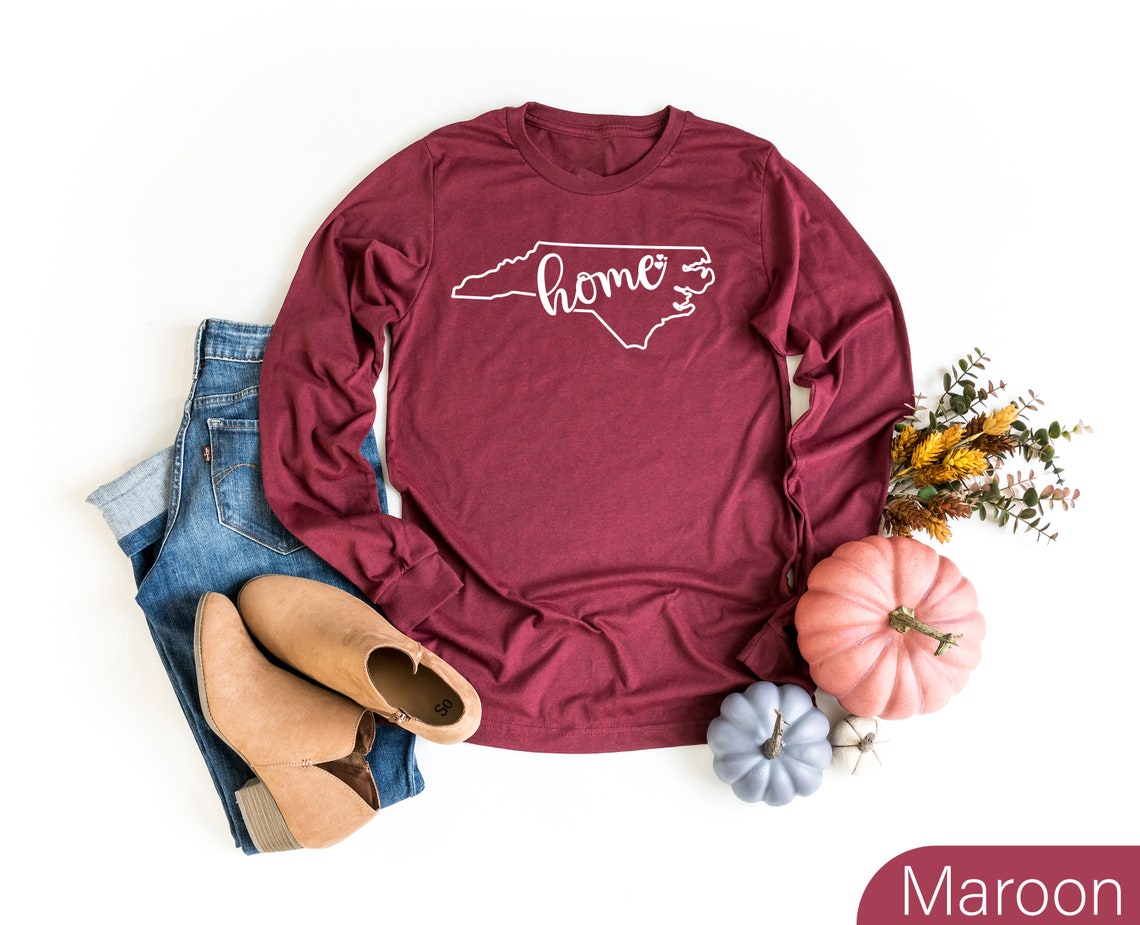 North Carolina Home State Sweatshirt: NC Map Unisex Gift - Etsy