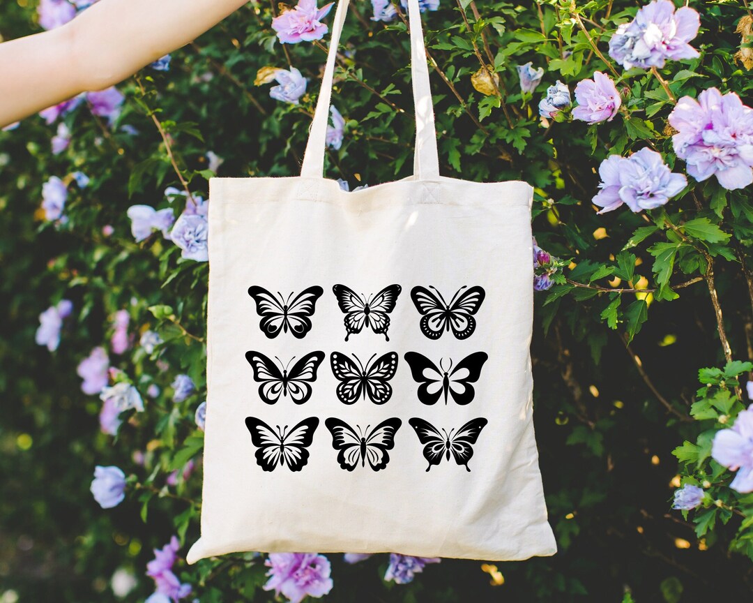 Bag With Butterfly Print, Ecofriendly Tote, Versatile and Durable Beach ...