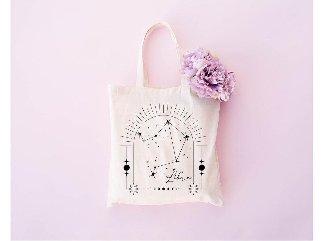 Libra Bag, Zipper Bag, Libra Zodiac Bag, Libra Tote Bags, Libra Gifts, Astrology Bag, Gifts for ...