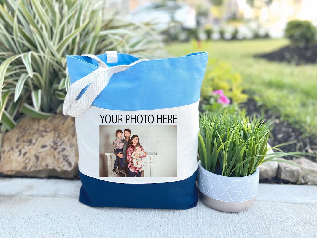 Custom Photo Bag, Picture Tote Bag, Custom Pic Tote, Personalize Tote ...
