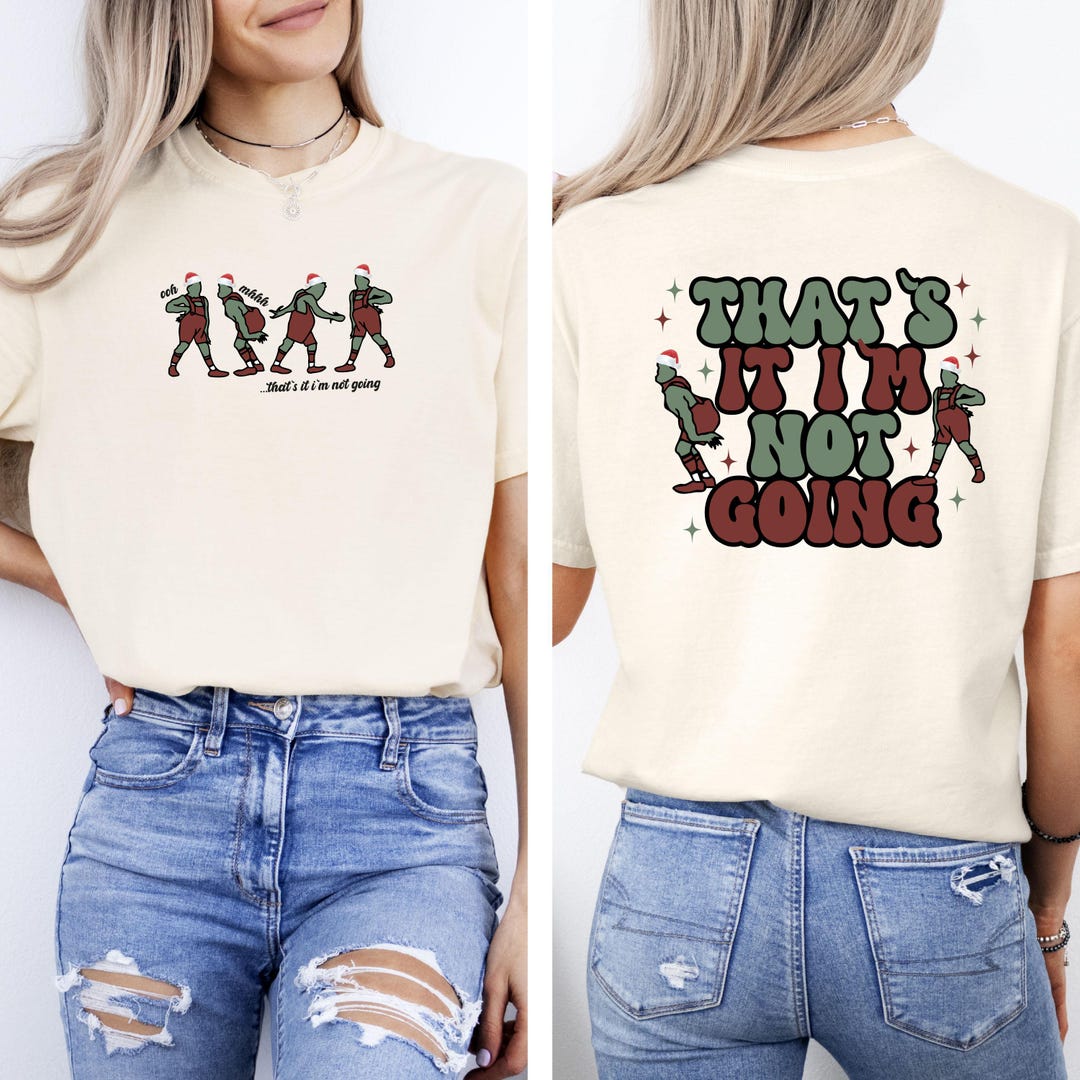 Funny Introvert Christmas T-shirt, Dancing Elf Tee With Retro Front and ...
