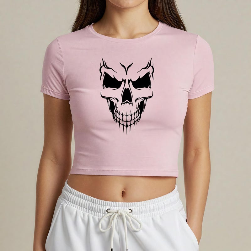 Skull Crop Top - Etsy