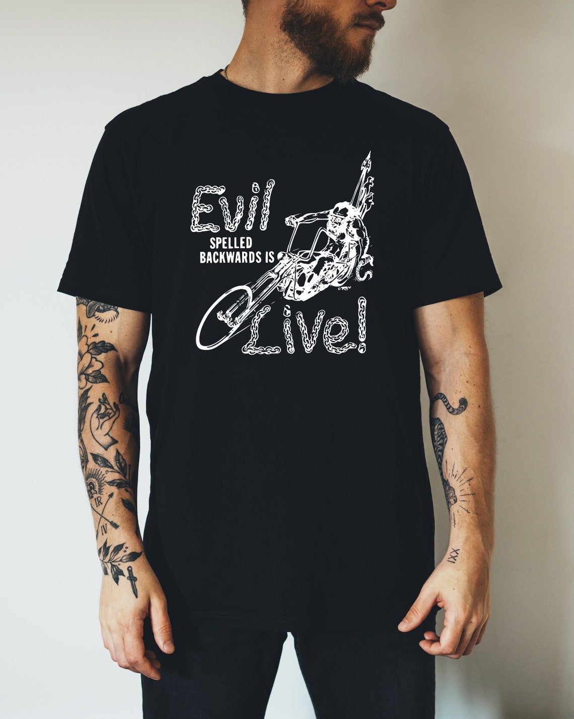 Evil Live Motorcycle T-shirt: Speed Racer Tee - Etsy