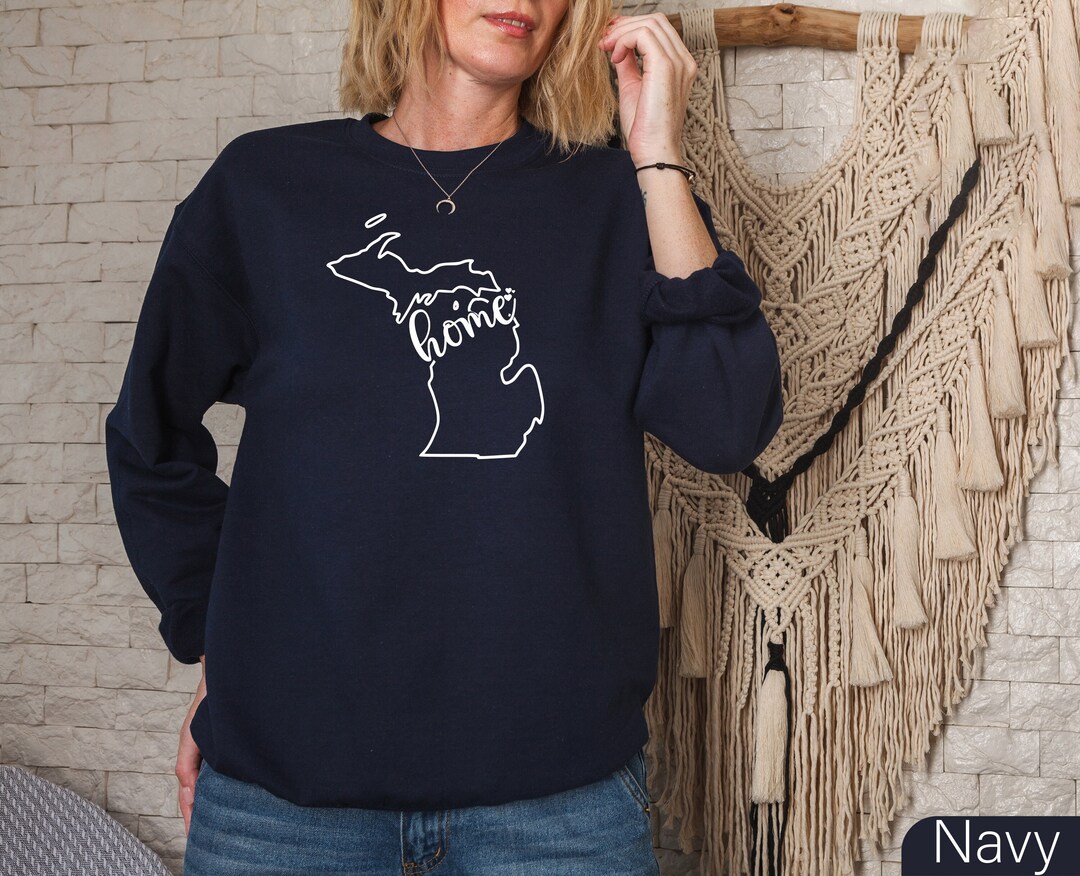 Michigan Map Shirt: College Tee, Travel Tee, MI Home Top - Etsy