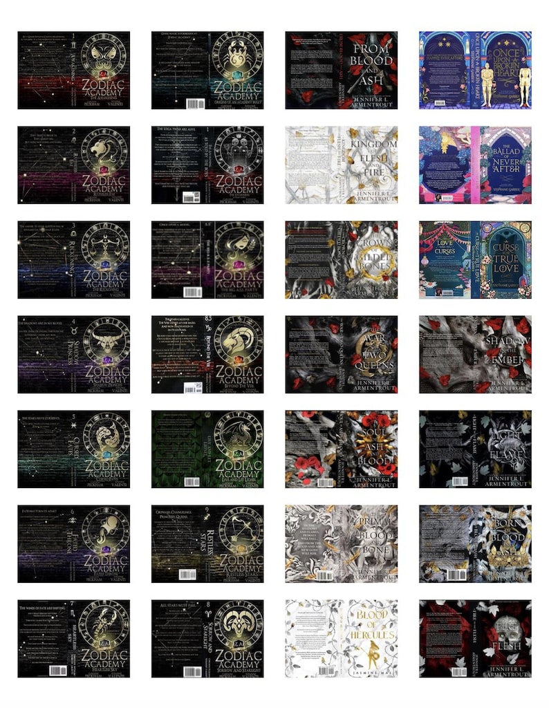 300+ Fantasy Romance Mini Book Covers | DIY Bookish Crafts (digital ...