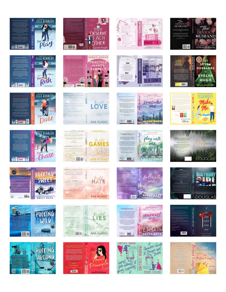 Contemporary Romance & Historical Fiction Mini Book Covers | DIY ...