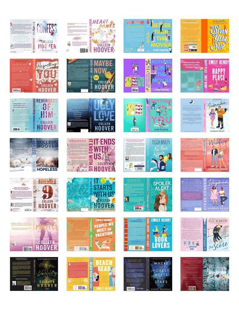 Contemporary Romance & Historical Fiction Mini Book Covers | DIY ...