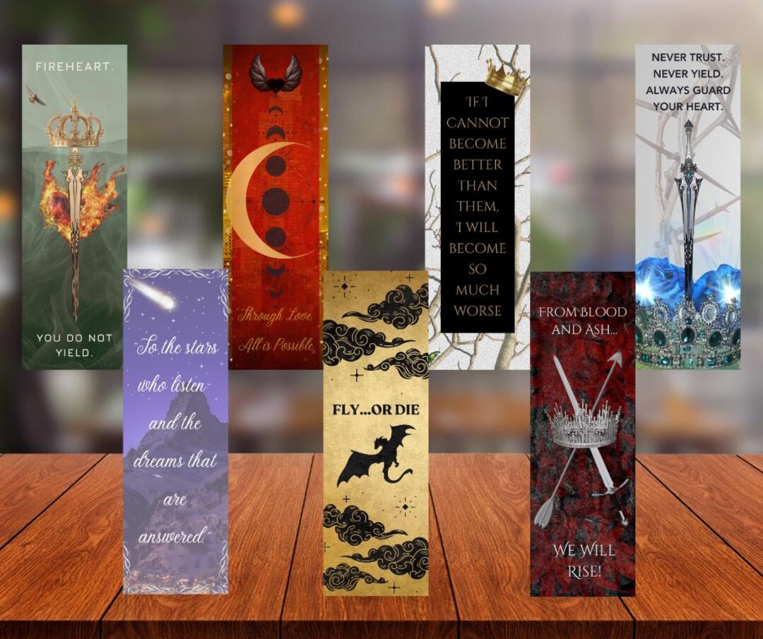 Romantasy Bookmark Set | Digital Download | Sarah J. Maas, Fourth Wing ...
