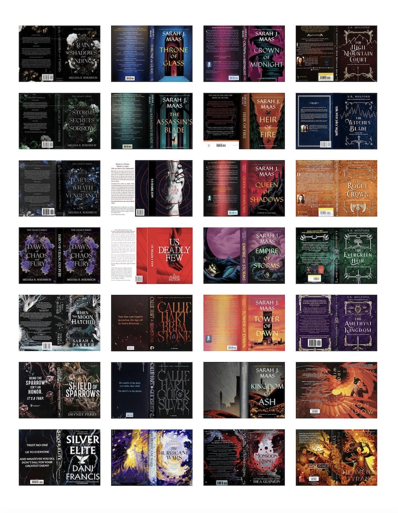 300+ Fantasy Romance Mini Book Covers | DIY Bookish Crafts (digital ...