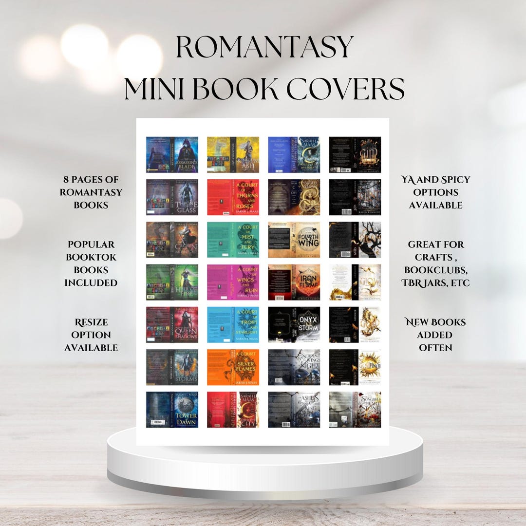 300+ Fantasy Romance Mini Book Covers | DIY Bookish Crafts (digital ...