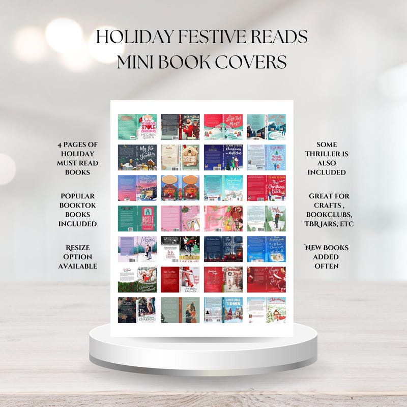 Holiday Mini Book Covers - Etsy