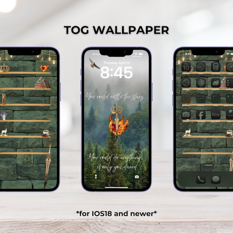 Bookshelf Wallpaper - Etsy