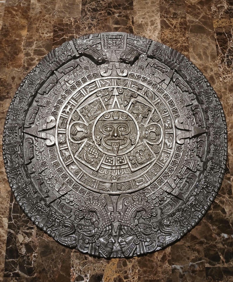 18" Aztec Calendar Wall Plaque - Etsy
