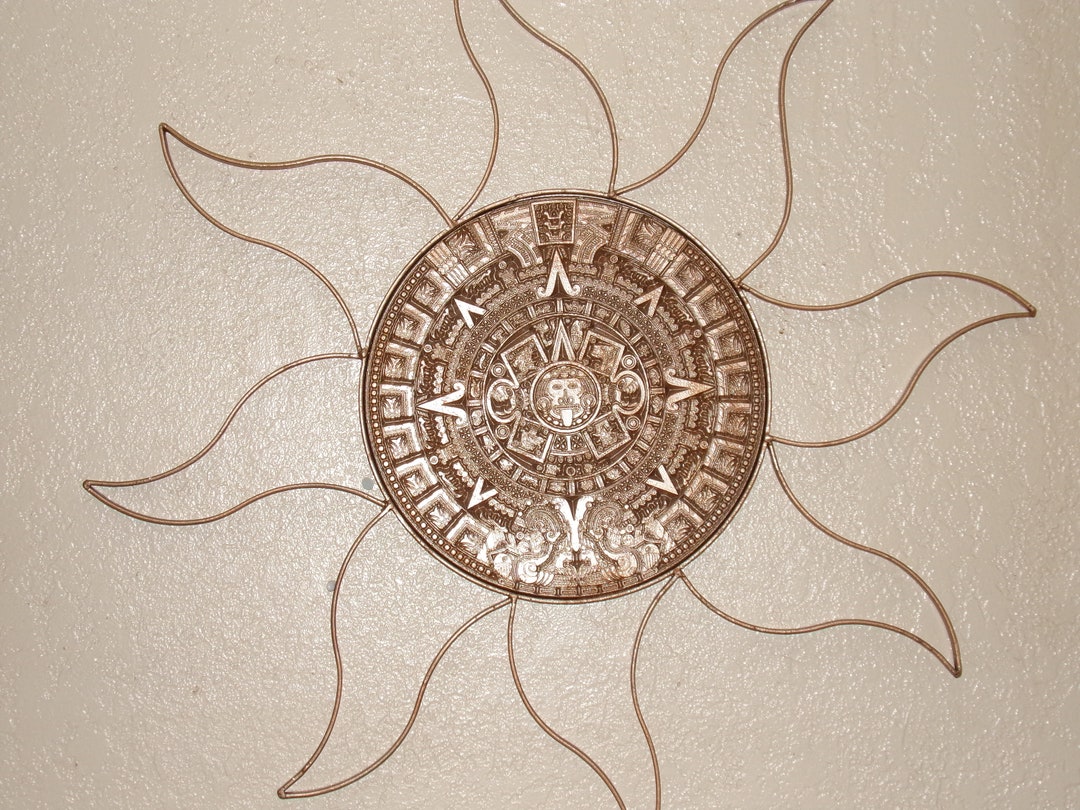 30" Framed Aztec Calendar,mayan Calendar - Etsy