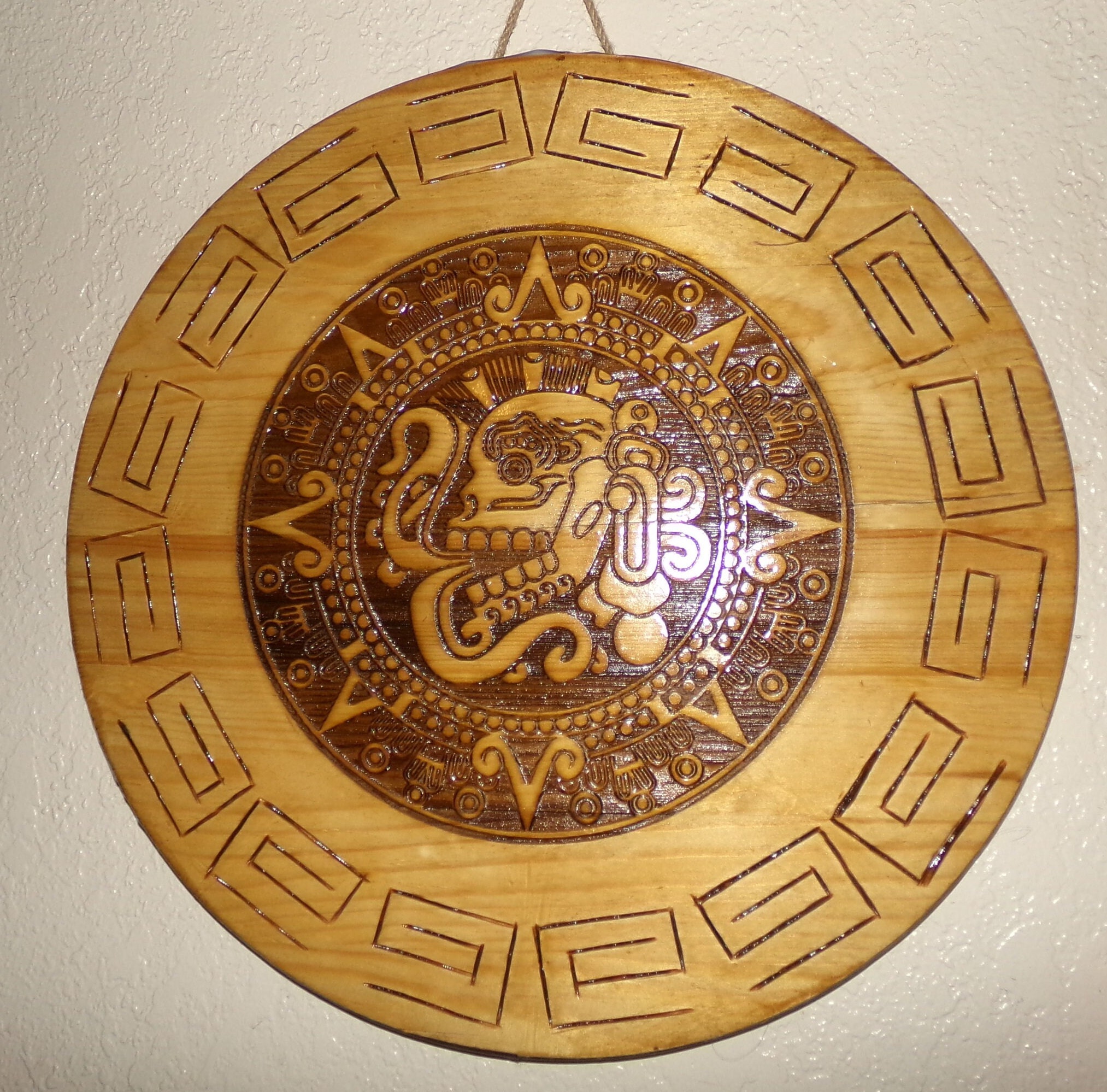 18" Aztec Warrior Wall Plaque - Etsy