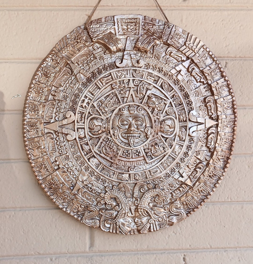 18" Aztec Calendar Wall Plaque - Etsy
