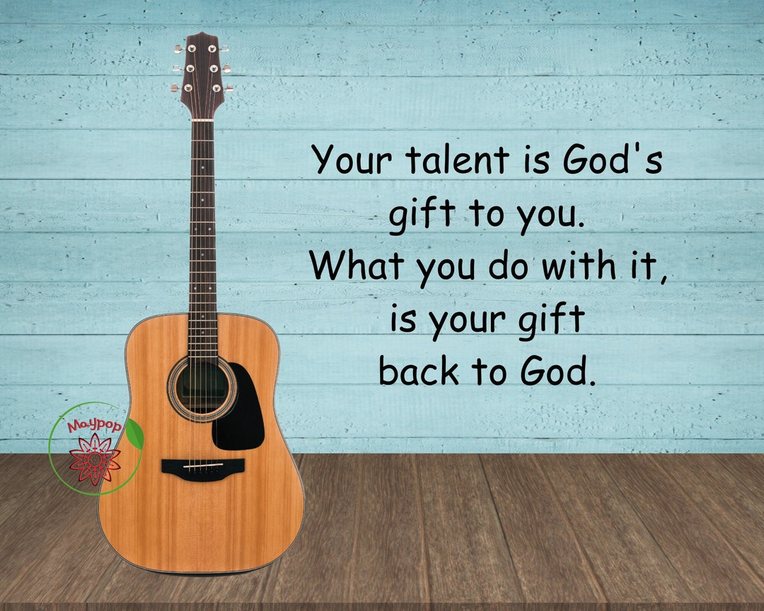 Your Talent Inspirational 16"x24" Guitar Themed Poster - Etsy