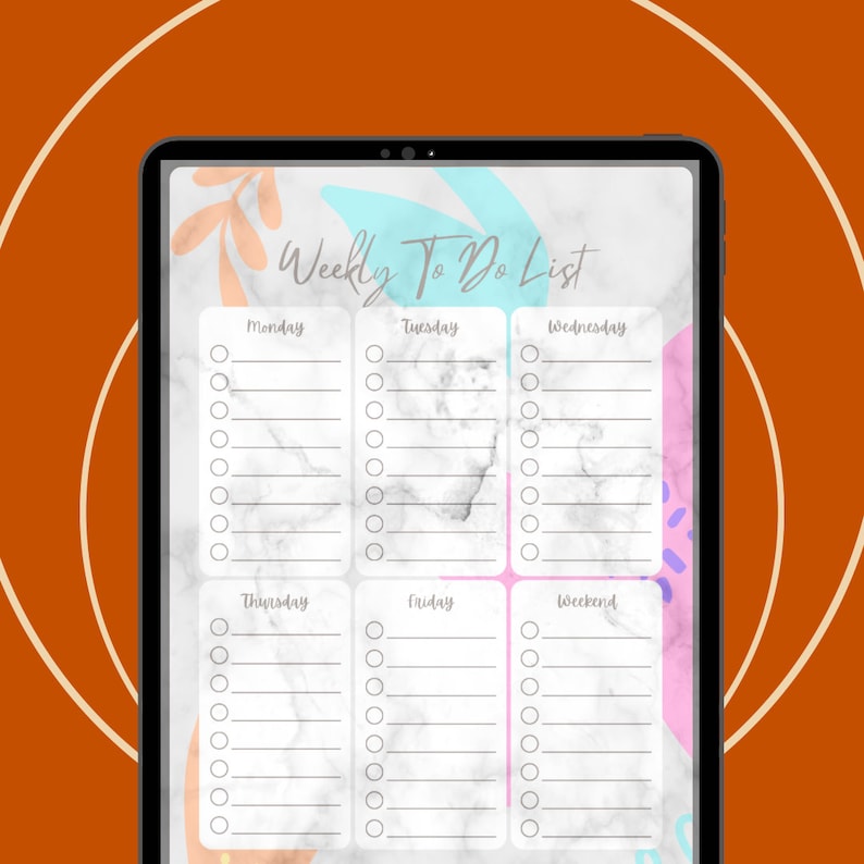 To Do List Printable Goodnotes Template Grocery Lists iPad Planner - Etsy