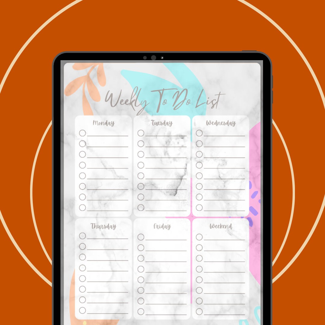 To Do List Printable Goodnotes Template Grocery Lists iPad Planner - Etsy