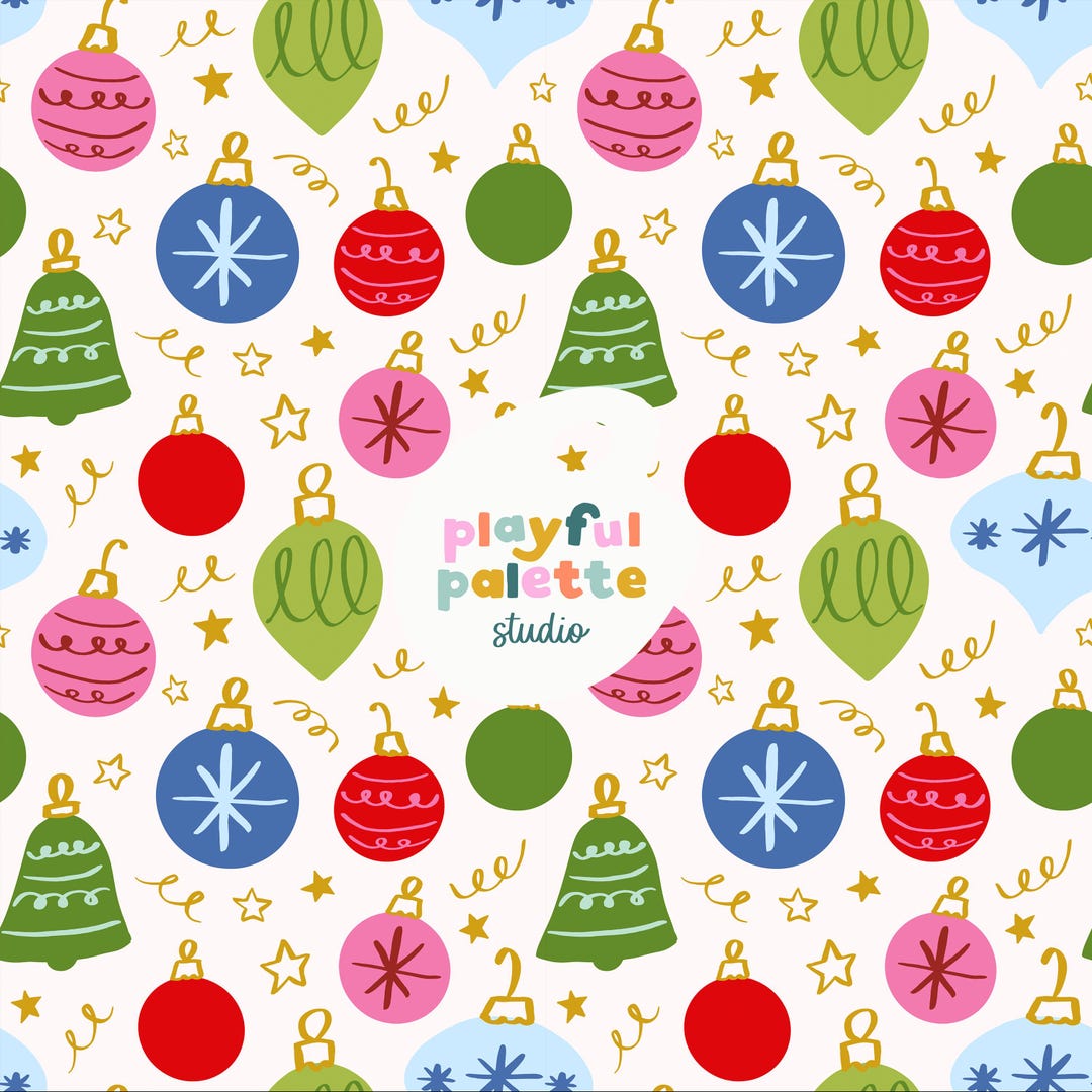 Christmas Ornaments Holiday Seamless, Holiday Ornament Seamless, Repeat ...