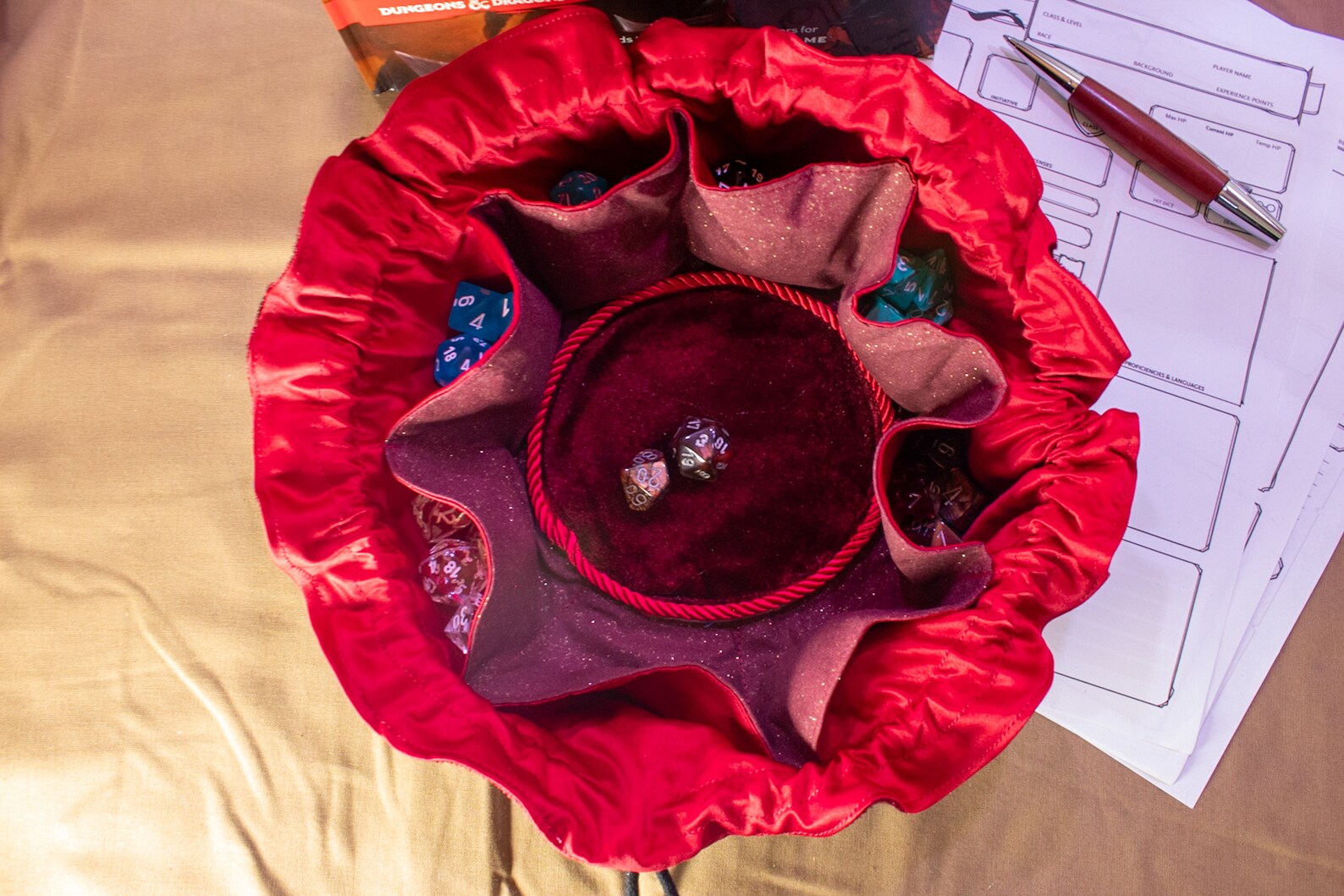 Deluxe Red Dice Pouch - Match Your Pouch to Your Class! - Etsy
