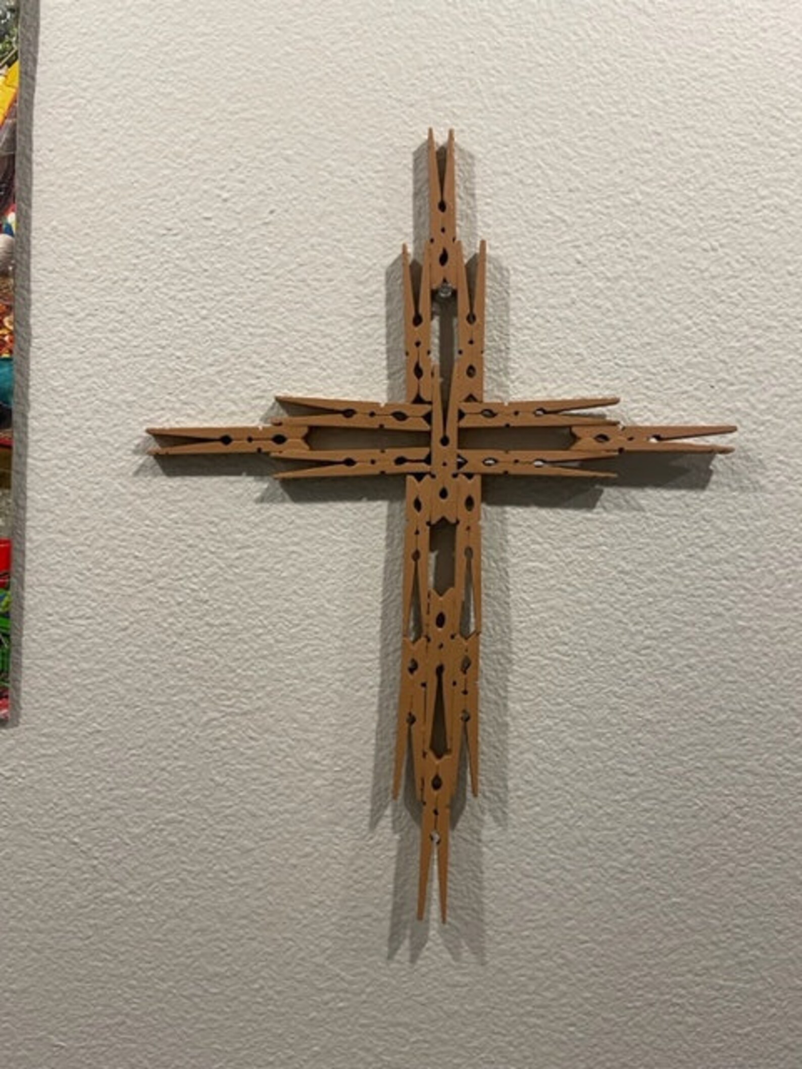 Clothespin Cross Wall Decor - Etsy