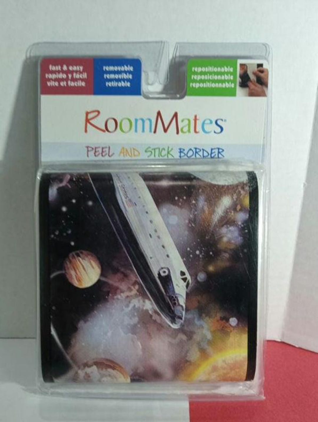 Roommates Peel & Stick Border 5x15ft NASA Space Shuttle - Etsy