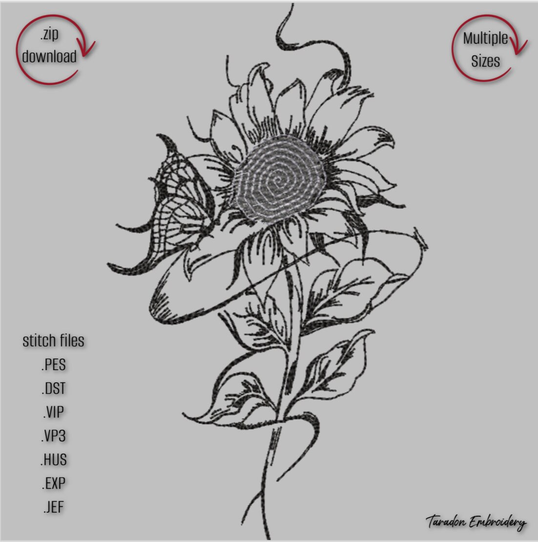 Sunflower Butterfly Sketch - Etsy